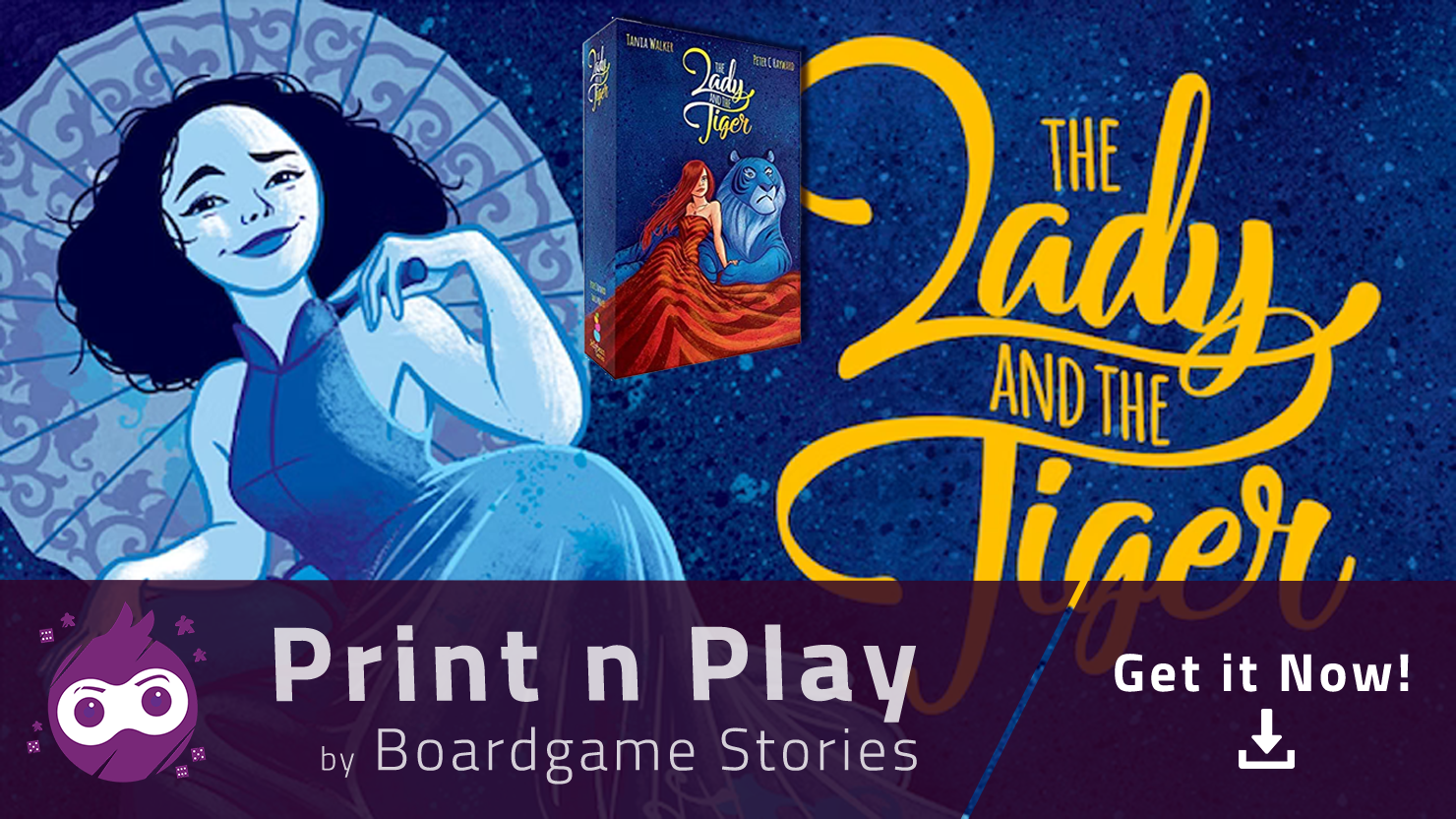 The Lady and the Tiger - Print n Play - Boardgame Stories